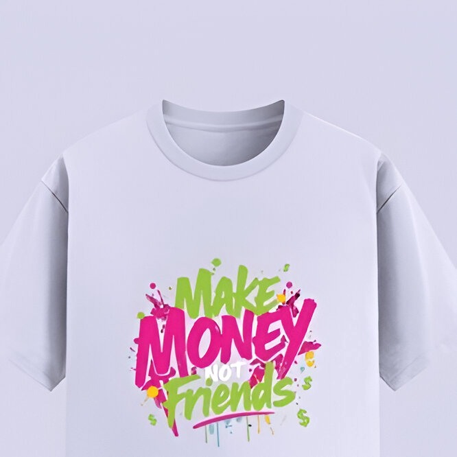 Make Money Not Friend Regular Cotton T-Shirt - V'Alveno